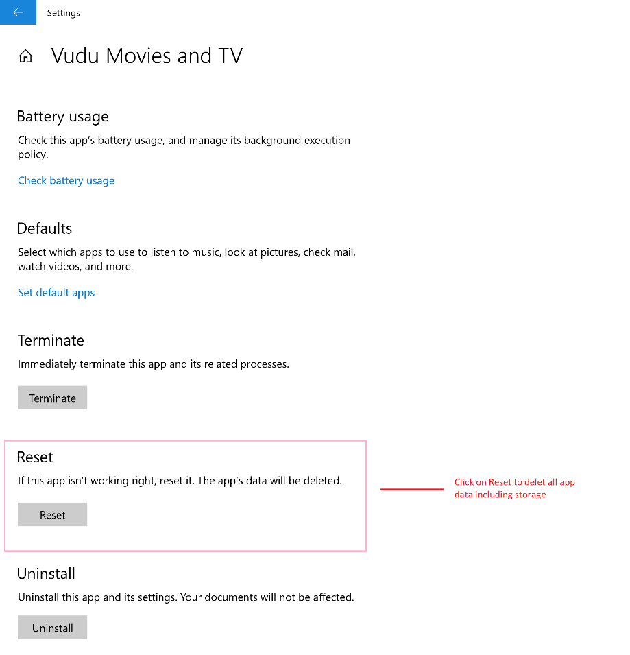 The Fandango at Home app on Win10 is taking up space on my hard drive ...